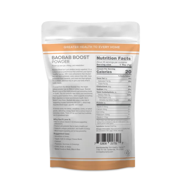 Baobab Boost Powder 11oz Bag - Trim Healthy Mama